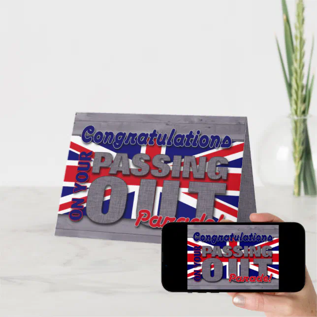 Congratulations on Passing Out Parade, Union Jack Card | Zazzle