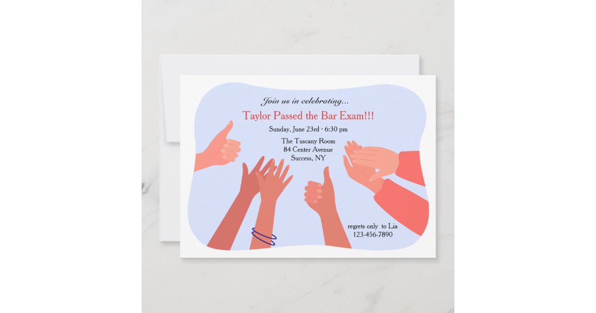 Congratulations on Passing The Bar Exam Invitation | Zazzle