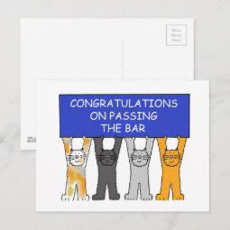 Congratulations on Passing the Bar Exam Postcard | Zazzle