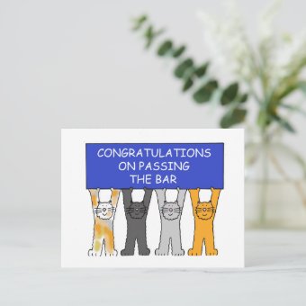 Congratulations on Passing the Bar Exam Postcard | Zazzle