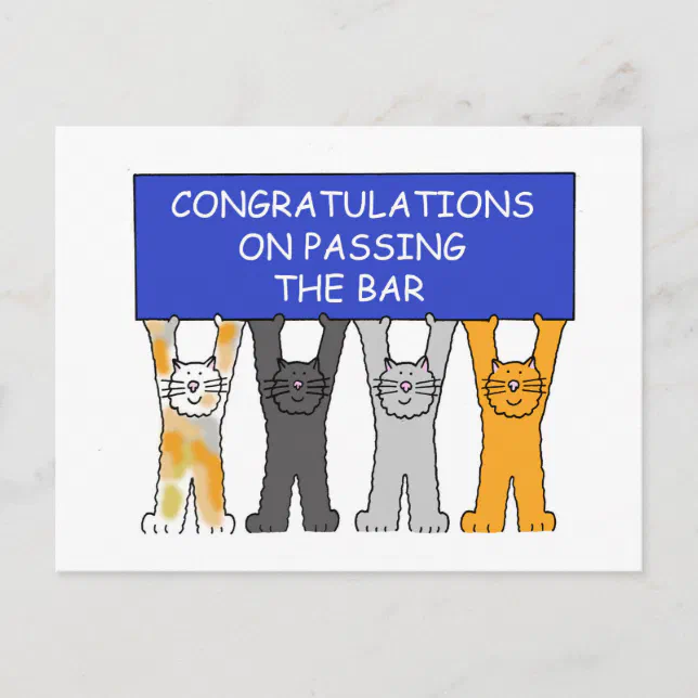 Congratulations on Passing the Bar Exam Postcard | Zazzle
