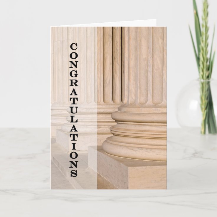 Congratulations on Passing the Bar Law Test Exam Card | Zazzle
