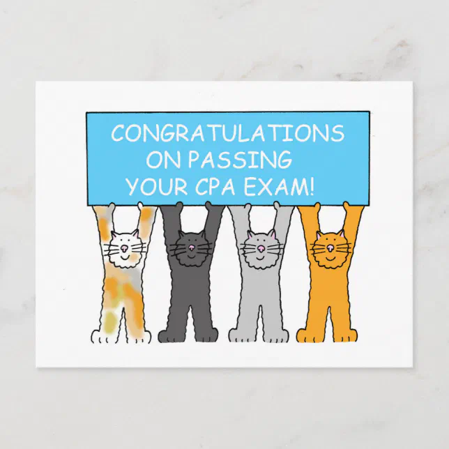 Congratulations on Passing the CPA Exam Postcard | Zazzle