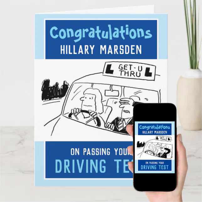 Congratulations on Passing Your Driving Test Card | Zazzle