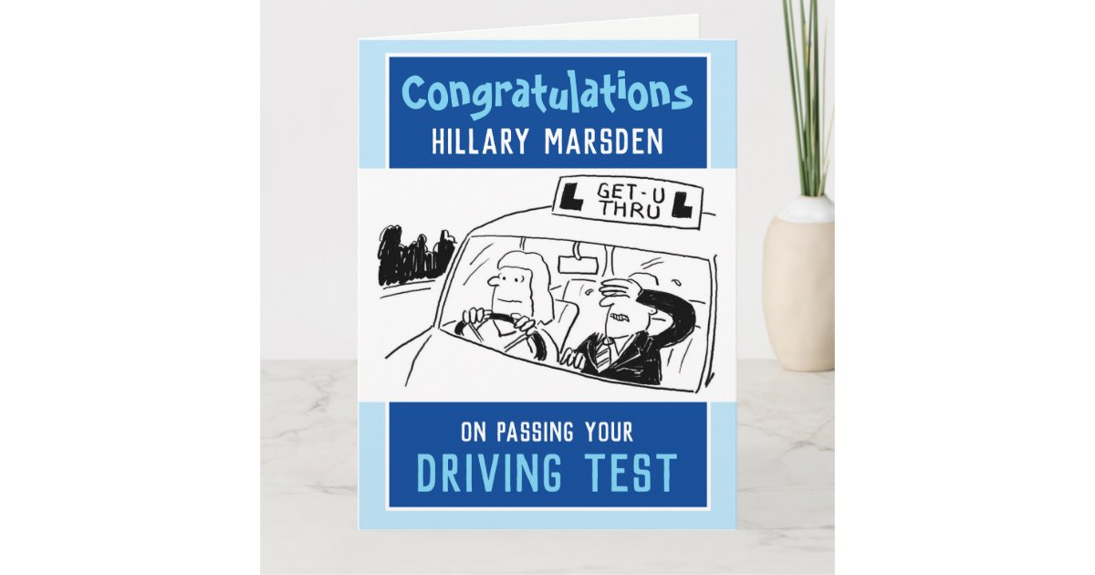 Congratulations on Passing Your Driving Test Card | Zazzle