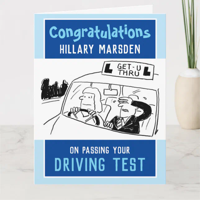 Congratulations on Passing Your Driving Test Card | Zazzle