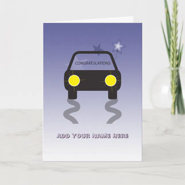 Congratulations on Passing Your Driving Test Card | Zazzle