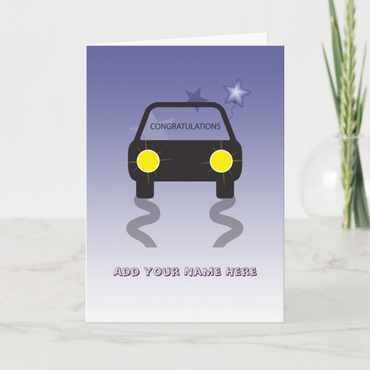 Congratulations on Passing Your Driving Test Card | Zazzle
