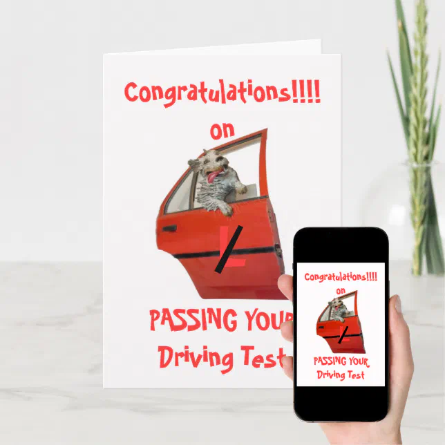 CONGRATULATIONS ON PASSING YOUR DRIVING TEST CARD | Zazzle