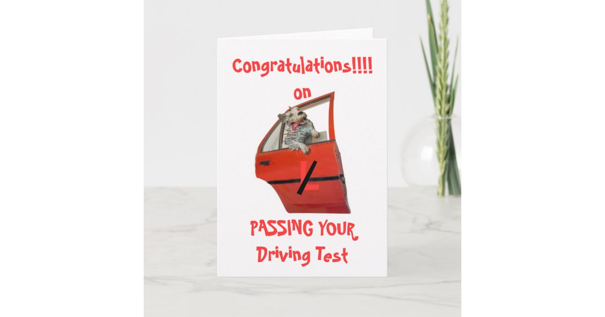 CONGRATULATIONS ON PASSING YOUR DRIVING TEST CARD | Zazzle