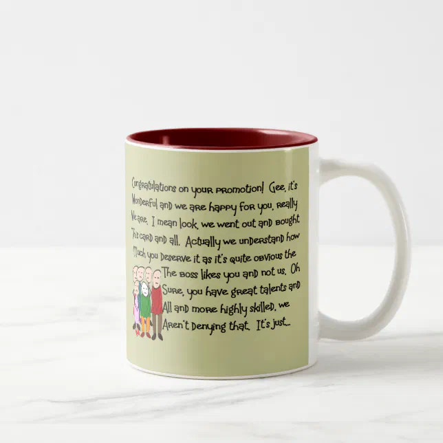 Congratulations on Promotion Cards & Gifts Two-Tone Coffee Mug | Zazzle