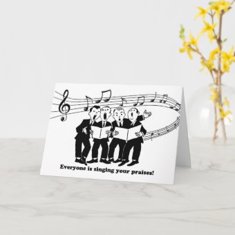Congratulations on Promotion, Singing Your Praises Card | Zazzle