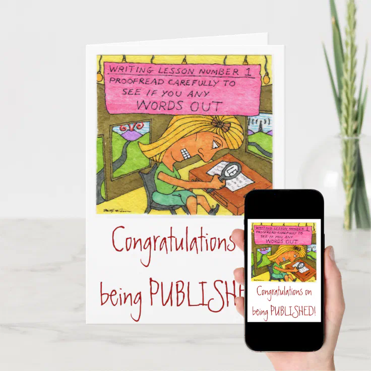 Congratulations on Publication! Card | Zazzle