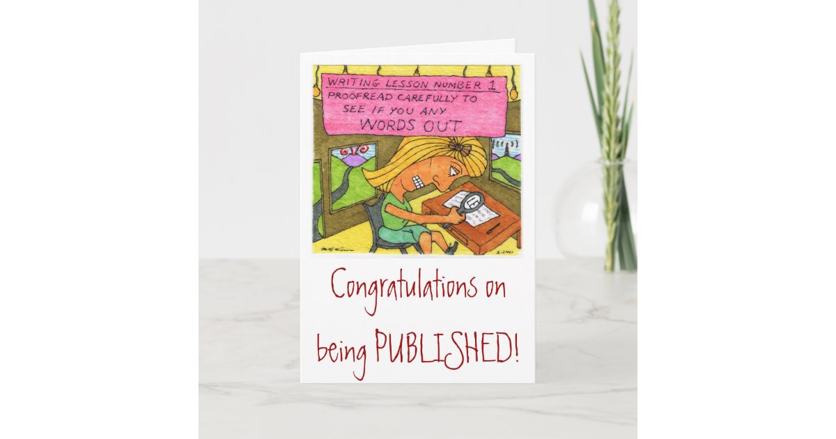 Congratulations on Publication! Card | Zazzle.com