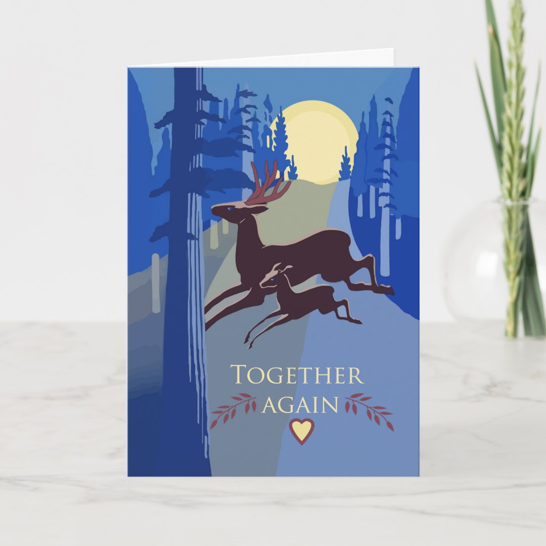 Congratulations on Reunion with Birth Father, Deer Card | Zazzle
