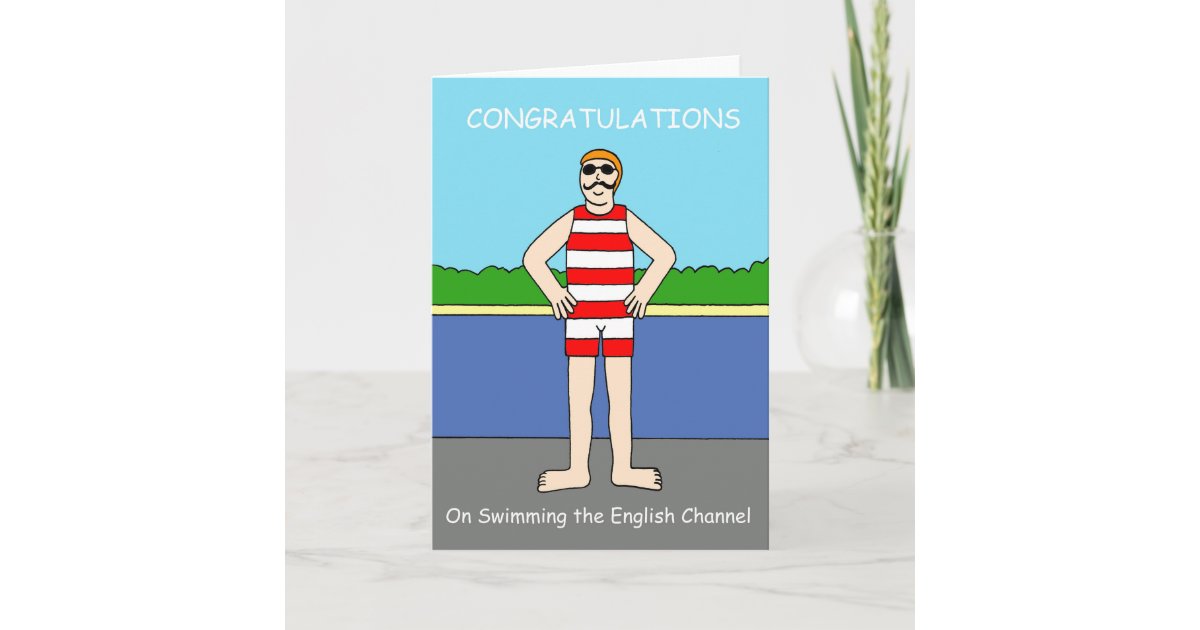 Congratulations on Swimmimg the English Channel Card | Zazzle