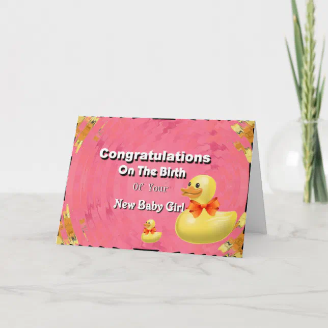 Congratulations On The Birth Of Your New Baby Girl Card | Zazzle