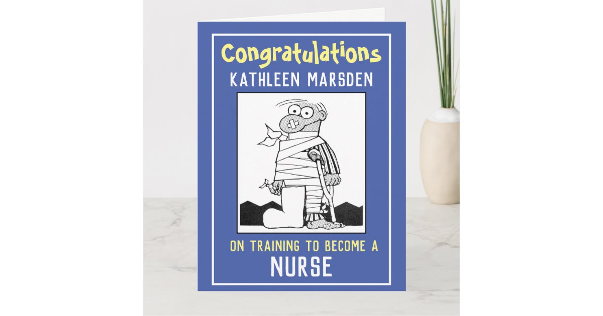 Congratulations on Training to be a Nurse Card | Zazzle