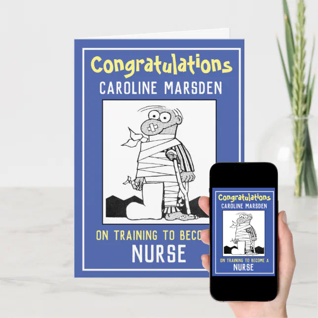 Congratulations on Training to be a Nurse Card | Zazzle