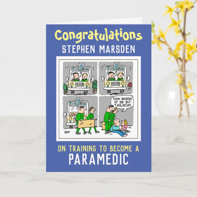 Congratulations on Training to be a Paramedic Card | Zazzle