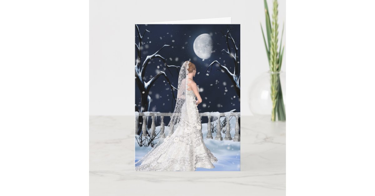 Congratulations on Winter Wedding Card | Zazzle