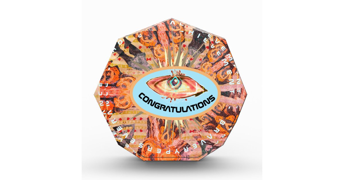 Congratulations on your achievements, perseverance acrylic award | Zazzle