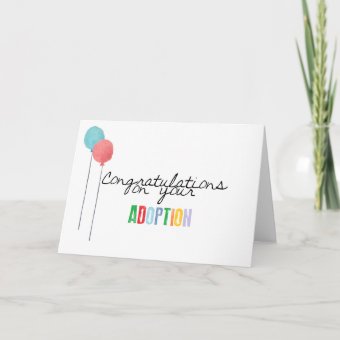 Congratulations on your adoption card | Zazzle