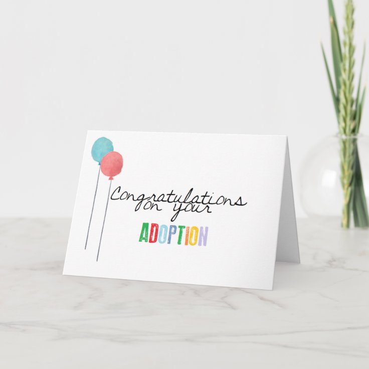 Congratulations on your adoption card | Zazzle