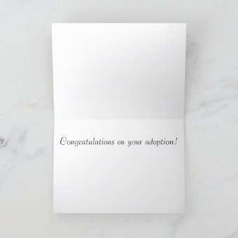 Congratulations on your adoption! card | Zazzle