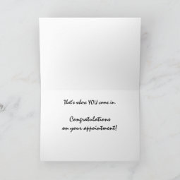 Congratulations on your appointment card | Zazzle
