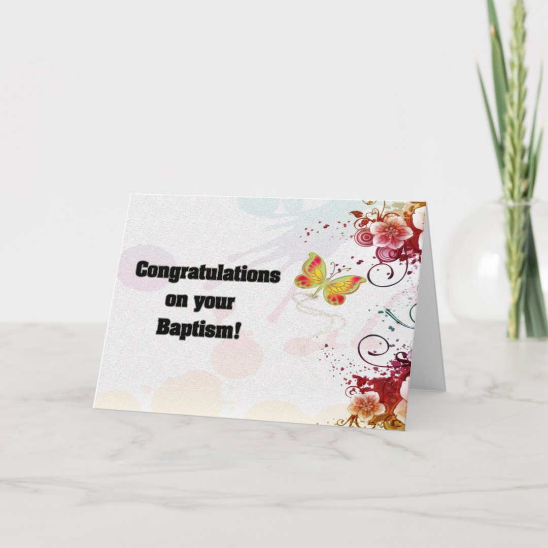 Congratulations on your Baptism! Card | Zazzle