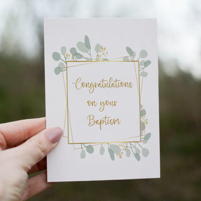 Congratulations on your baptism Greeting Card | Zazzle