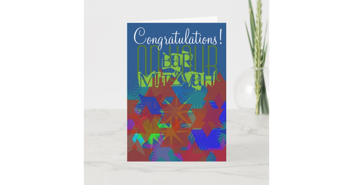 Congratulations on your Bar Mitzvah Card | Zazzle