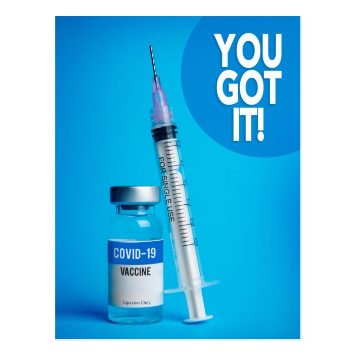 Congratulations on Your Covid 19 Vaccination Postcard | Zazzle.com