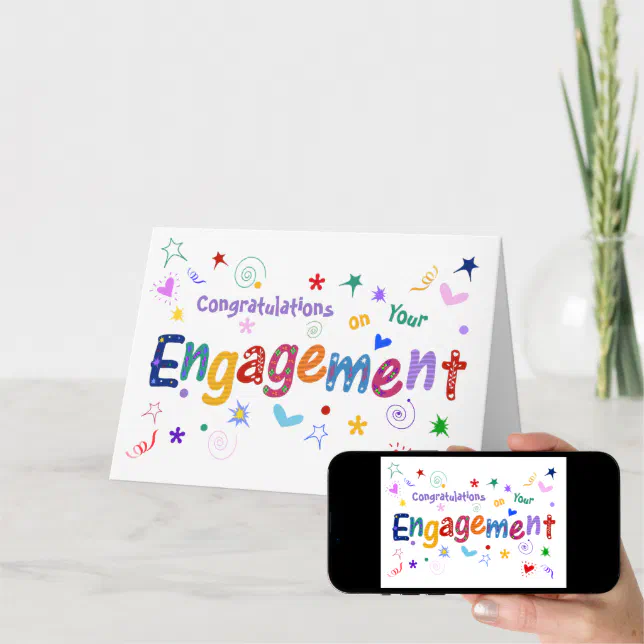Congratulations on your Engagement Whimsical Card | Zazzle