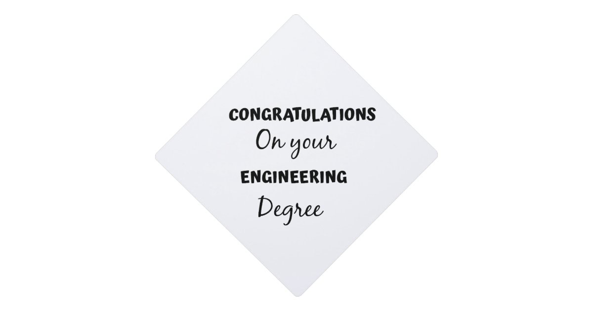congratulations on your engineering degree graduation cap topper | Zazzle