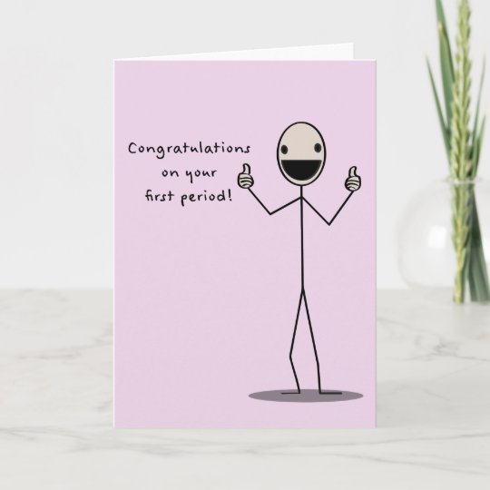 Congratulations On Your First Period Card | Zazzle.com