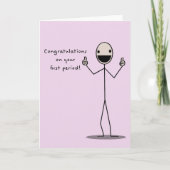 Congratulations On Your First Period Card | Zazzle