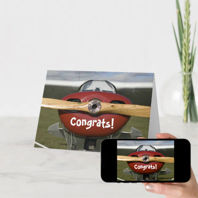 Congratulations on your First Solo Flight Pilot Card | Zazzle