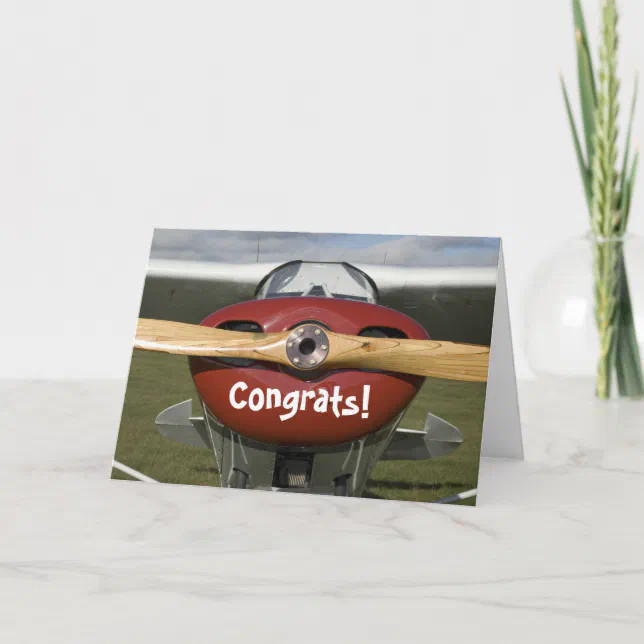 Congratulations on your First Solo Flight Pilot Card | Zazzle