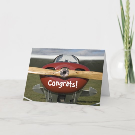 Congratulations on your First Solo Flight Pilot Card | Zazzle.com