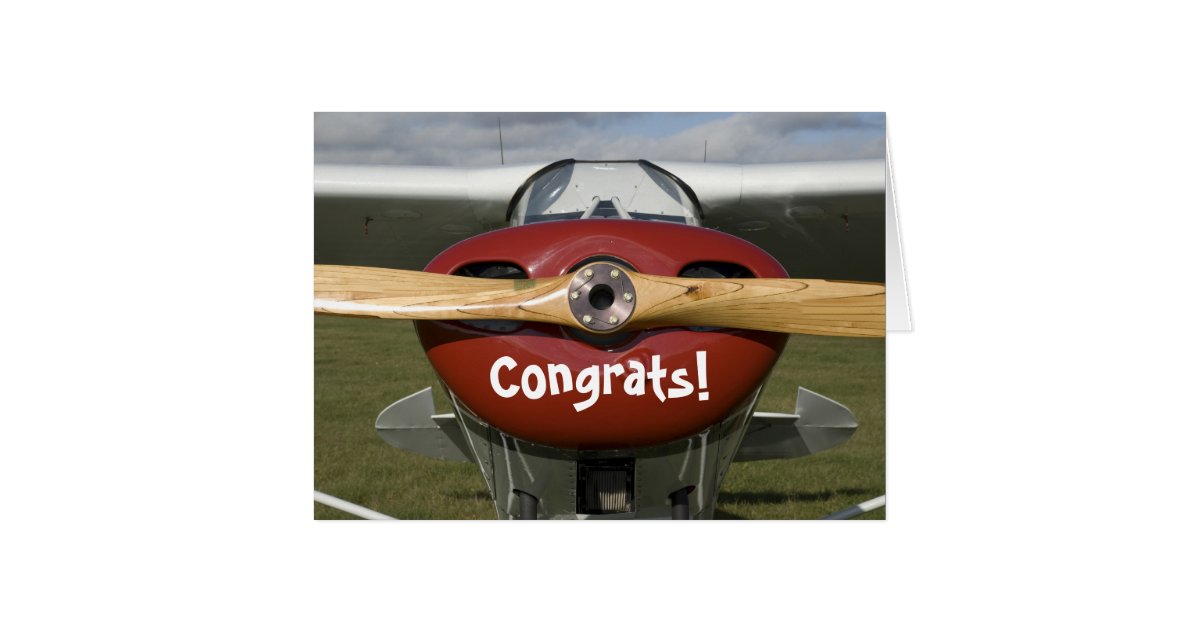Congratulations on your First Solo Flight Pilot Card | Zazzle.com