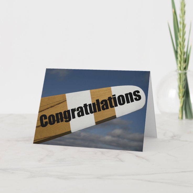 Congratulations on your First Solo Flight Pilot Card | Zazzle