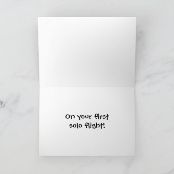 Congratulations on your First Solo Flight Pilot Card | Zazzle