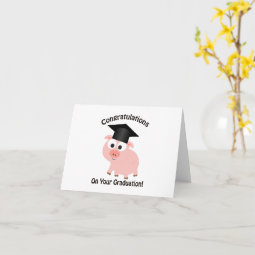 Congratulations on your Graduation! Pig Card | Zazzle