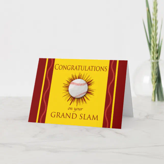 Congratulations on Your Grand Slam, Baseball Card | Zazzle