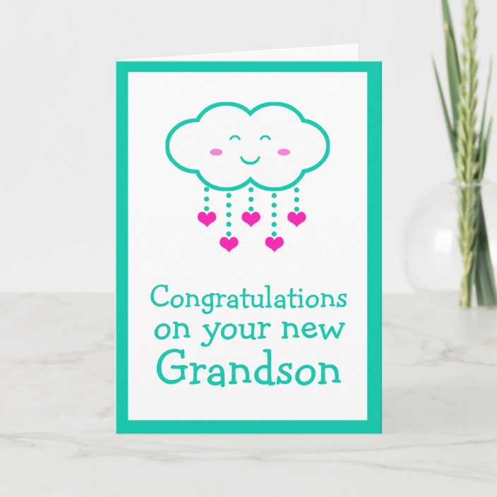 Congratulations on Your Grandson Greeting Card | Zazzle.com