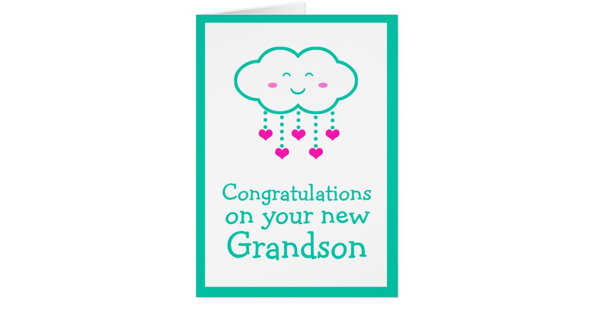 Congratulations on Your Grandson Greeting Card | Zazzle.com