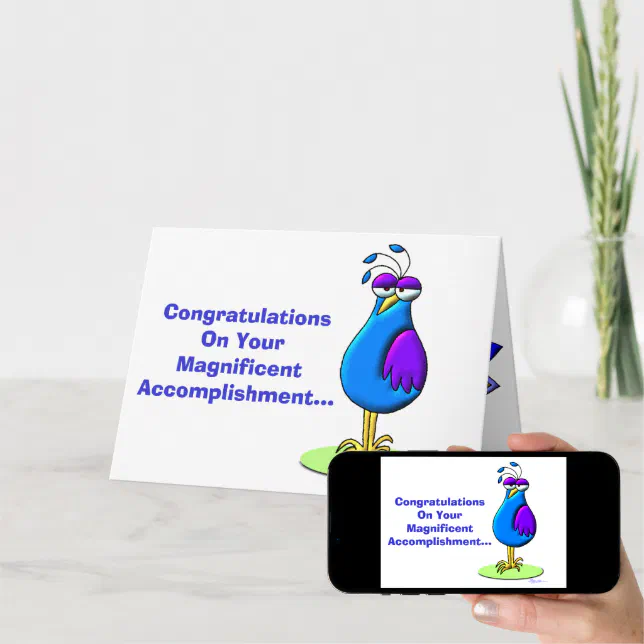 Congratulations On Your Magnificent Accomplishment Card | Zazzle