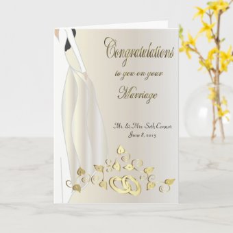 Congratulations on your Marriage Card | Zazzle